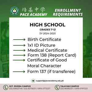Senior High School Program - Pace Academy